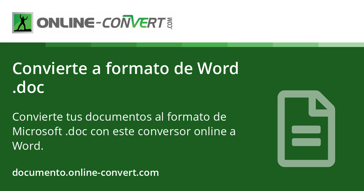 Convierte a formato de Word .doc