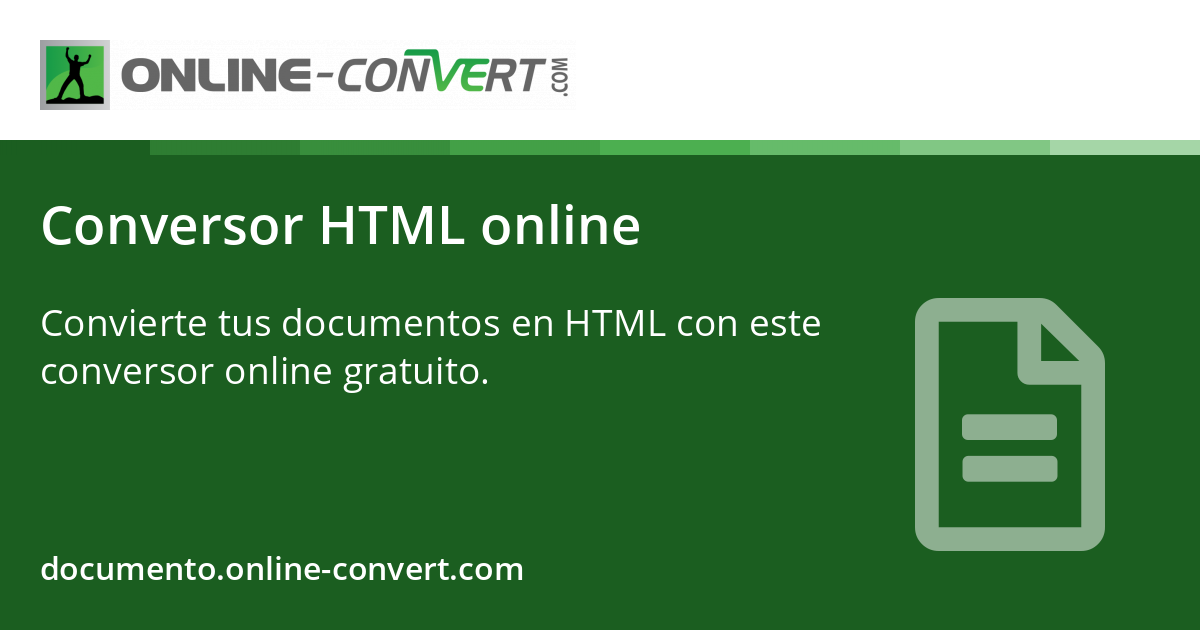 Conversor HTML online