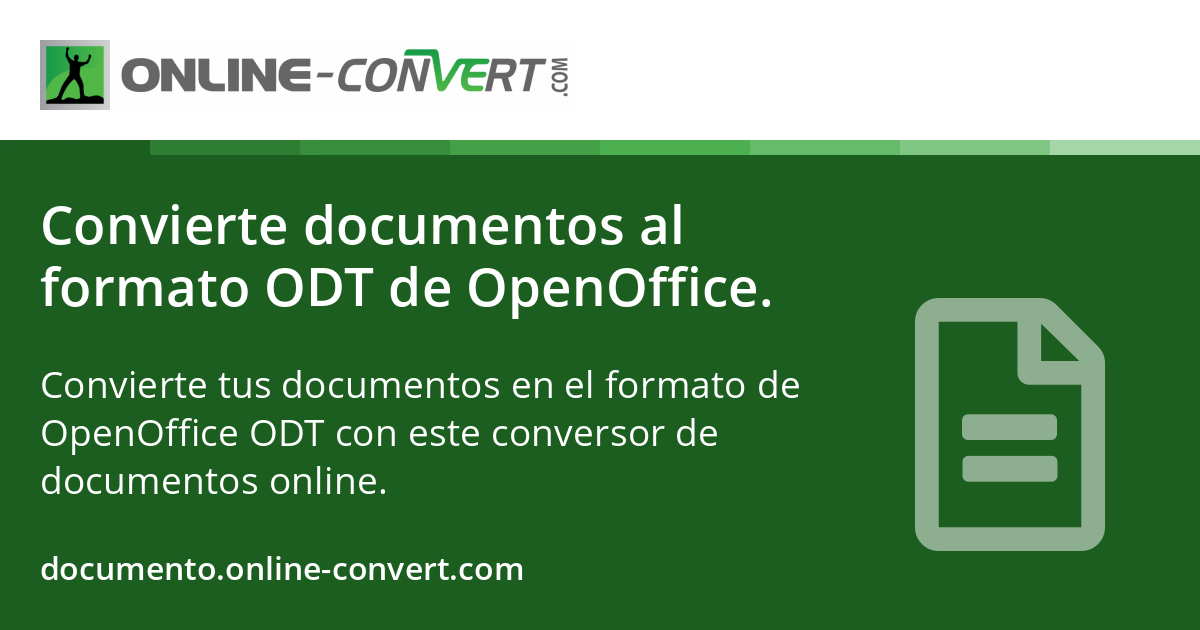 Convierte documentos al formato ODT de OpenOffice.
