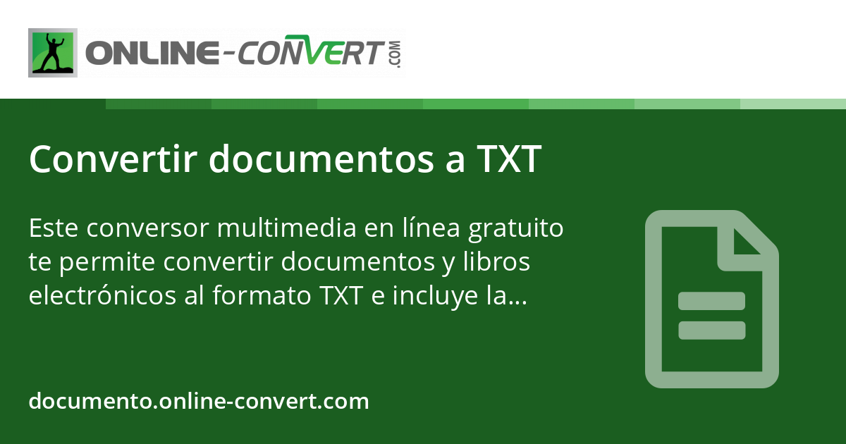 Convertir documentos a TXT