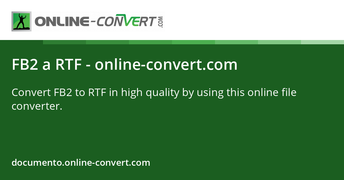 FB2 a RTF - online-convert.com
