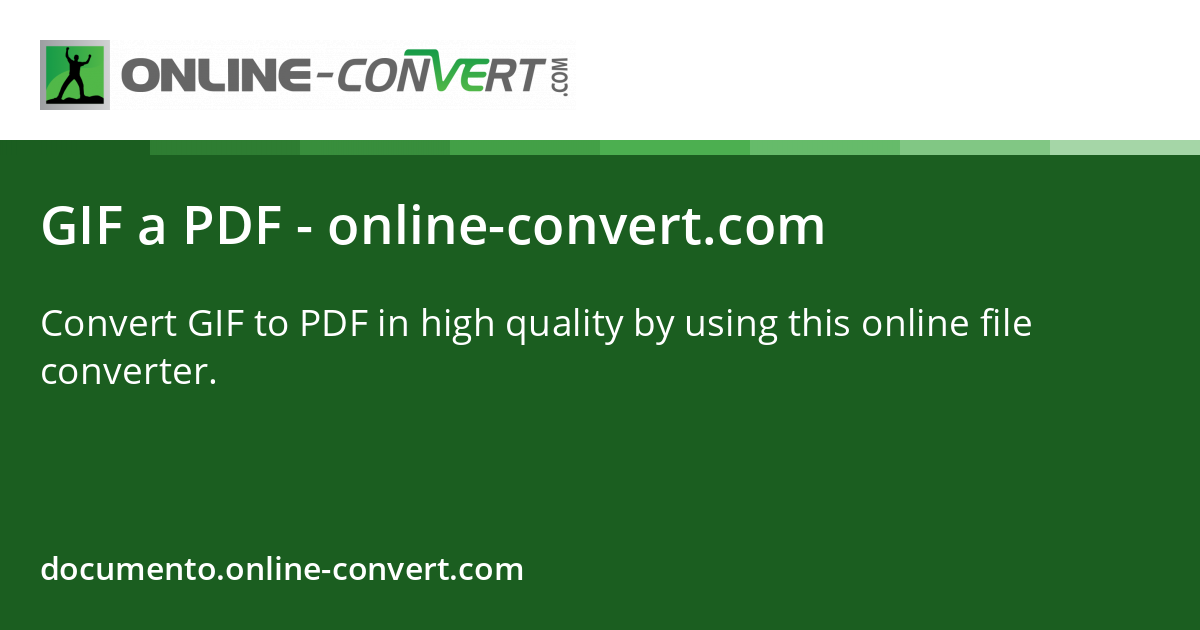 GIF a PDF - online-convert.com