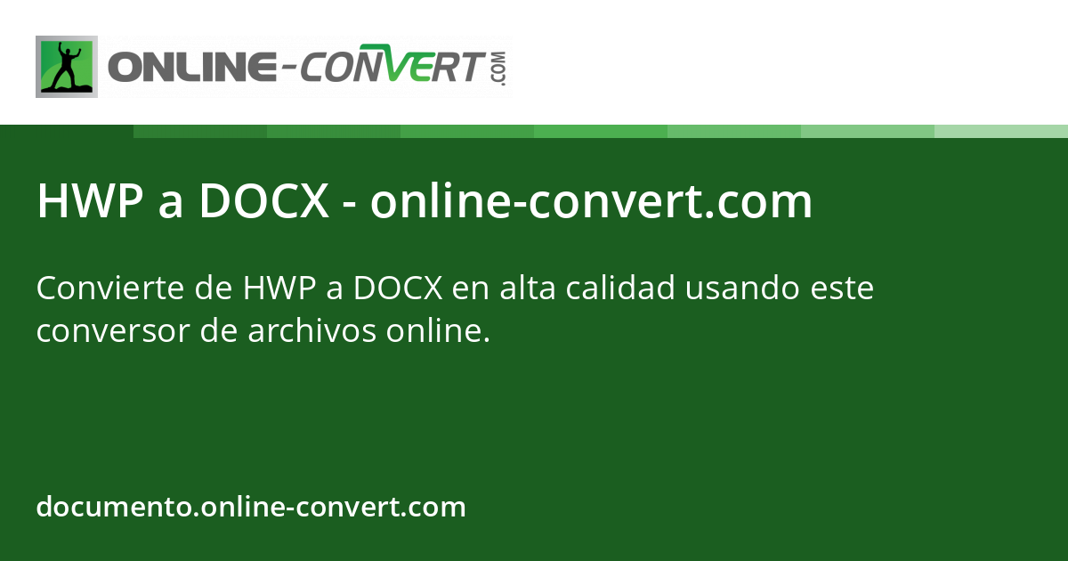HWP a DOCX - online-convert.com