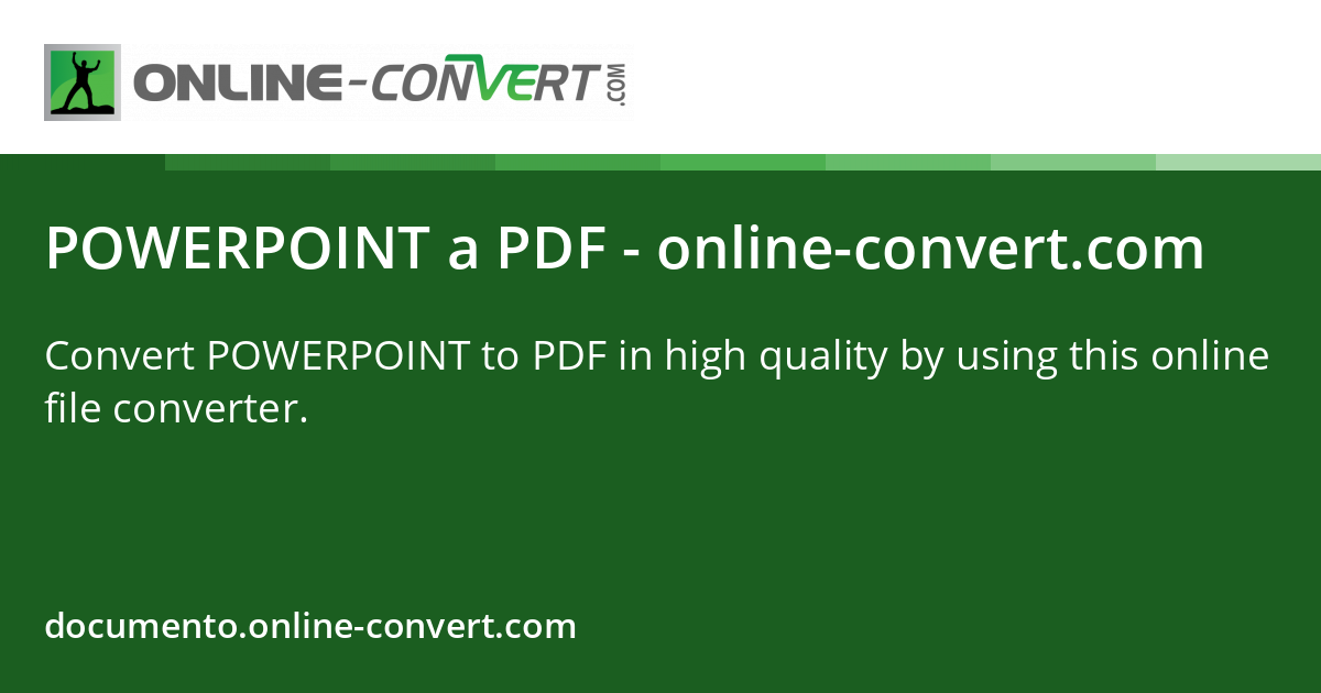 POWERPOINT a PDF - online-convert.com