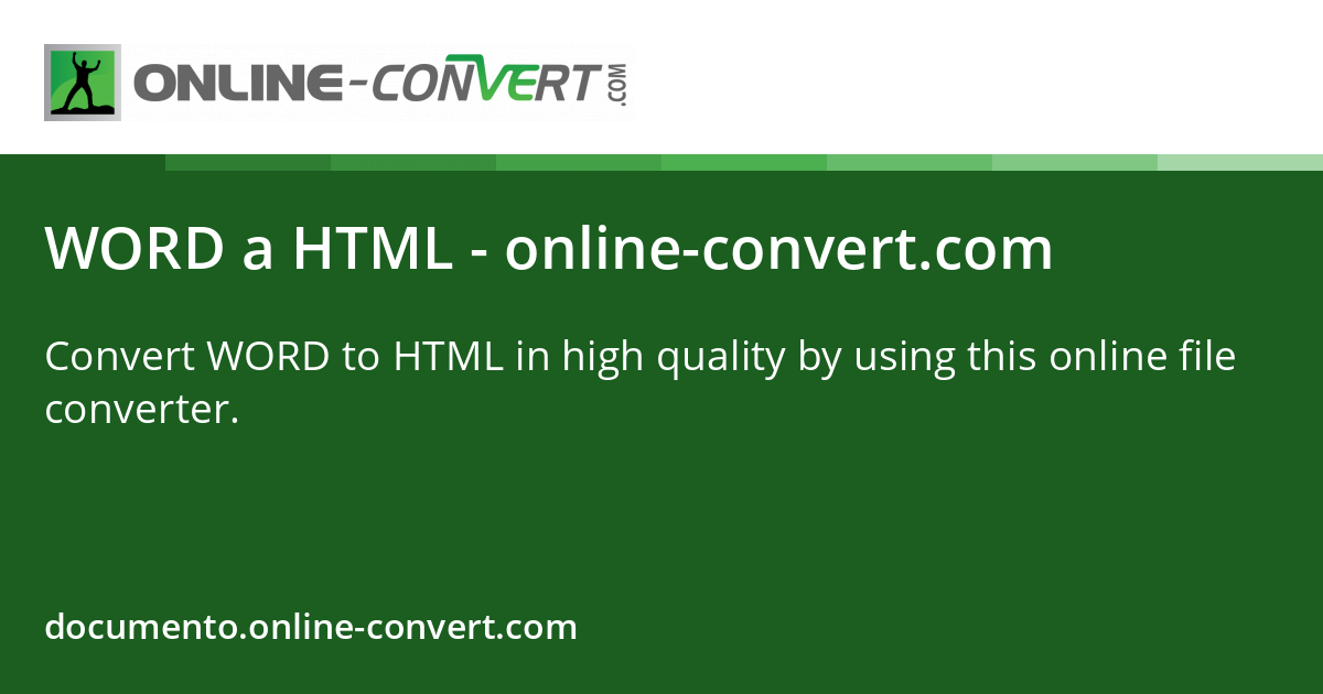 WORD a HTML - online-convert.com