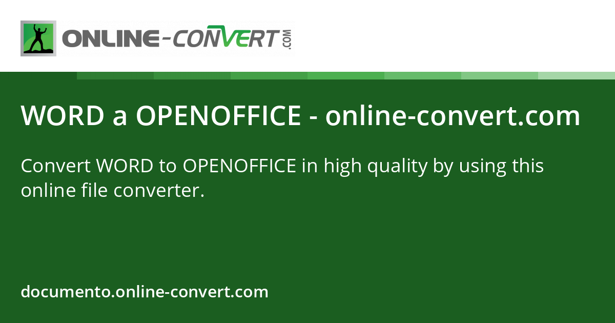 WORD a OPENOFFICE - online-convert.com
