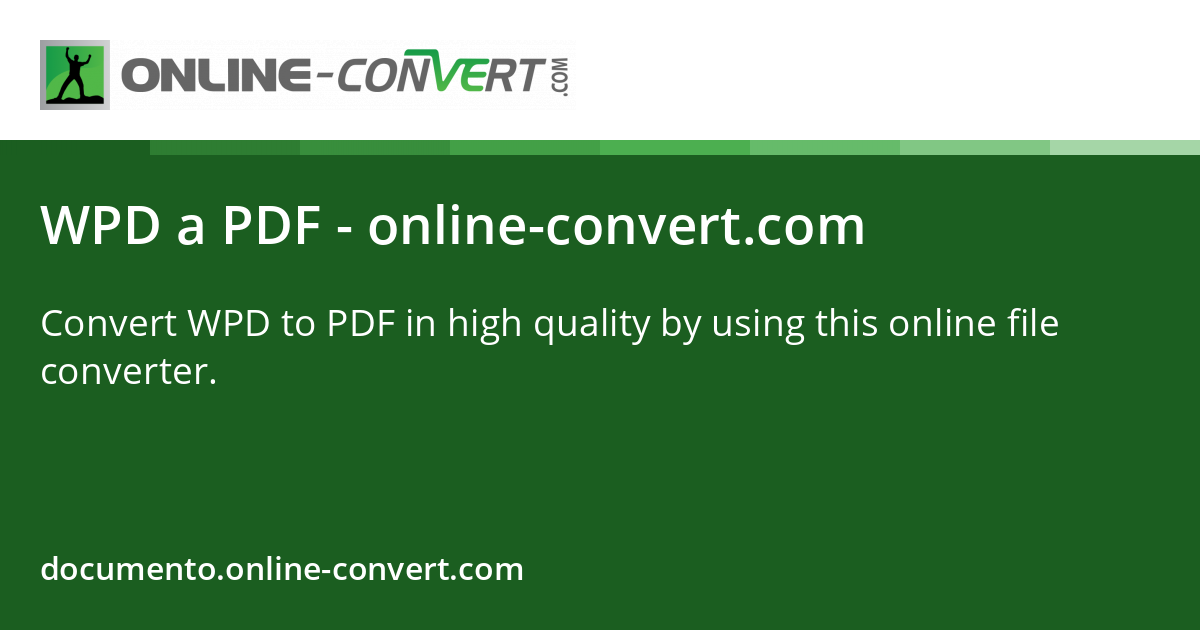 WPD a PDF - online-convert.com
