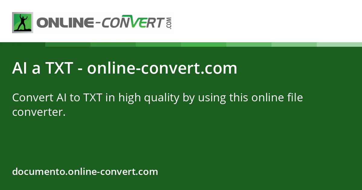 Da AI a TXT - online-convert.com
