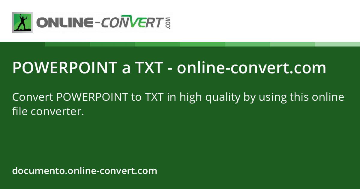 POWERPOINT a TXT - online-convert.com