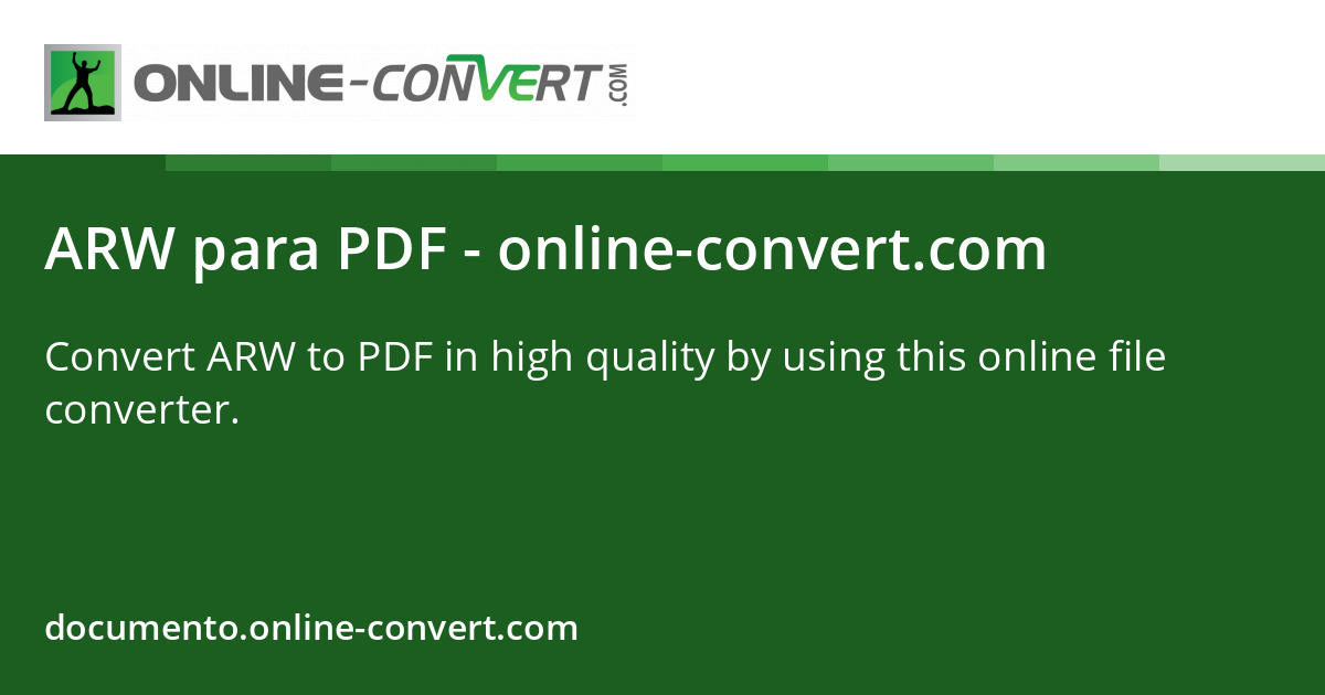 ARW para PDF - online-convert.com