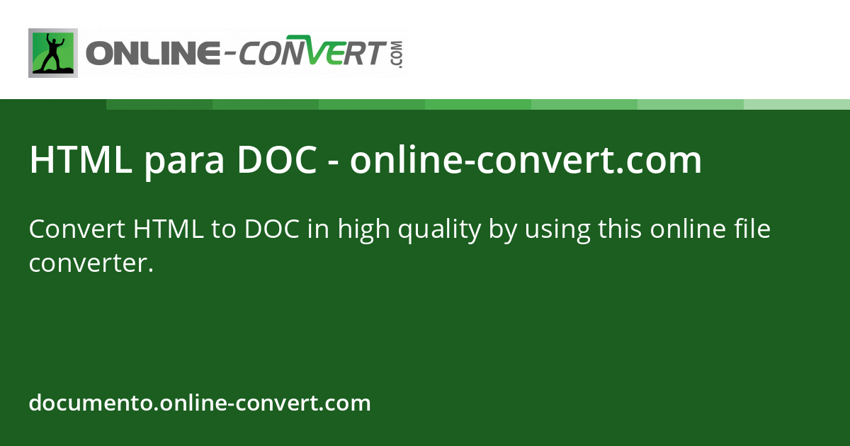 HTML para DOC - online-convert.com