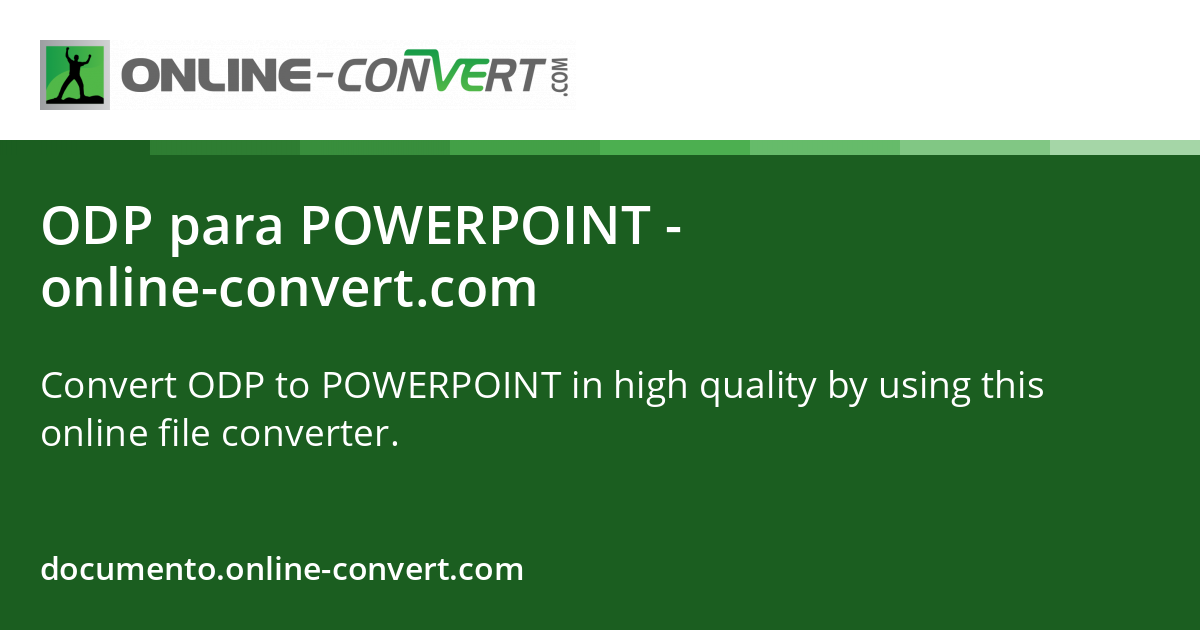 ODP para POWERPOINT - online-convert.com