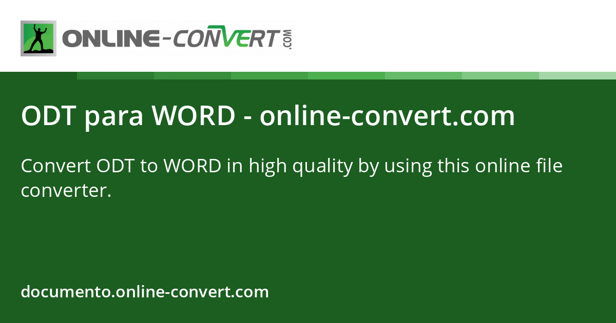 ODT a WORD - online-convert.com