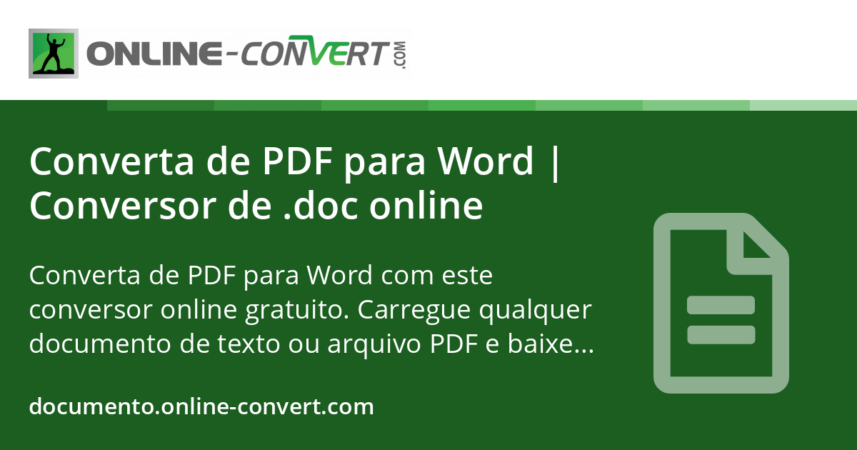 Converta de PDF para Word | Conversor de .doc online