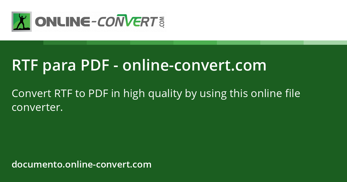 RTF para PDF - online-convert.com