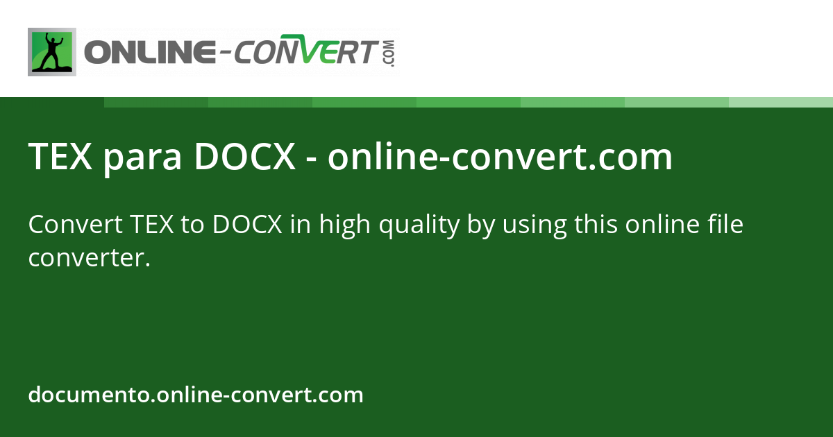 TEX para DOCX - online-convert.com