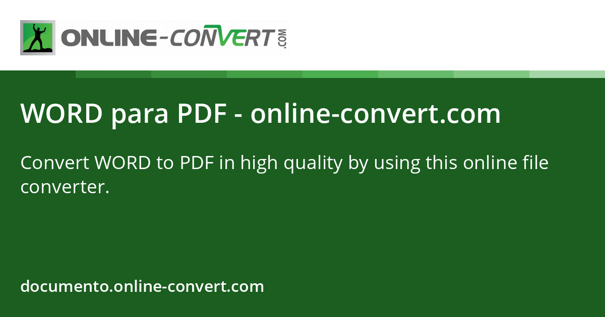 WORD a PDF - online-convert.com